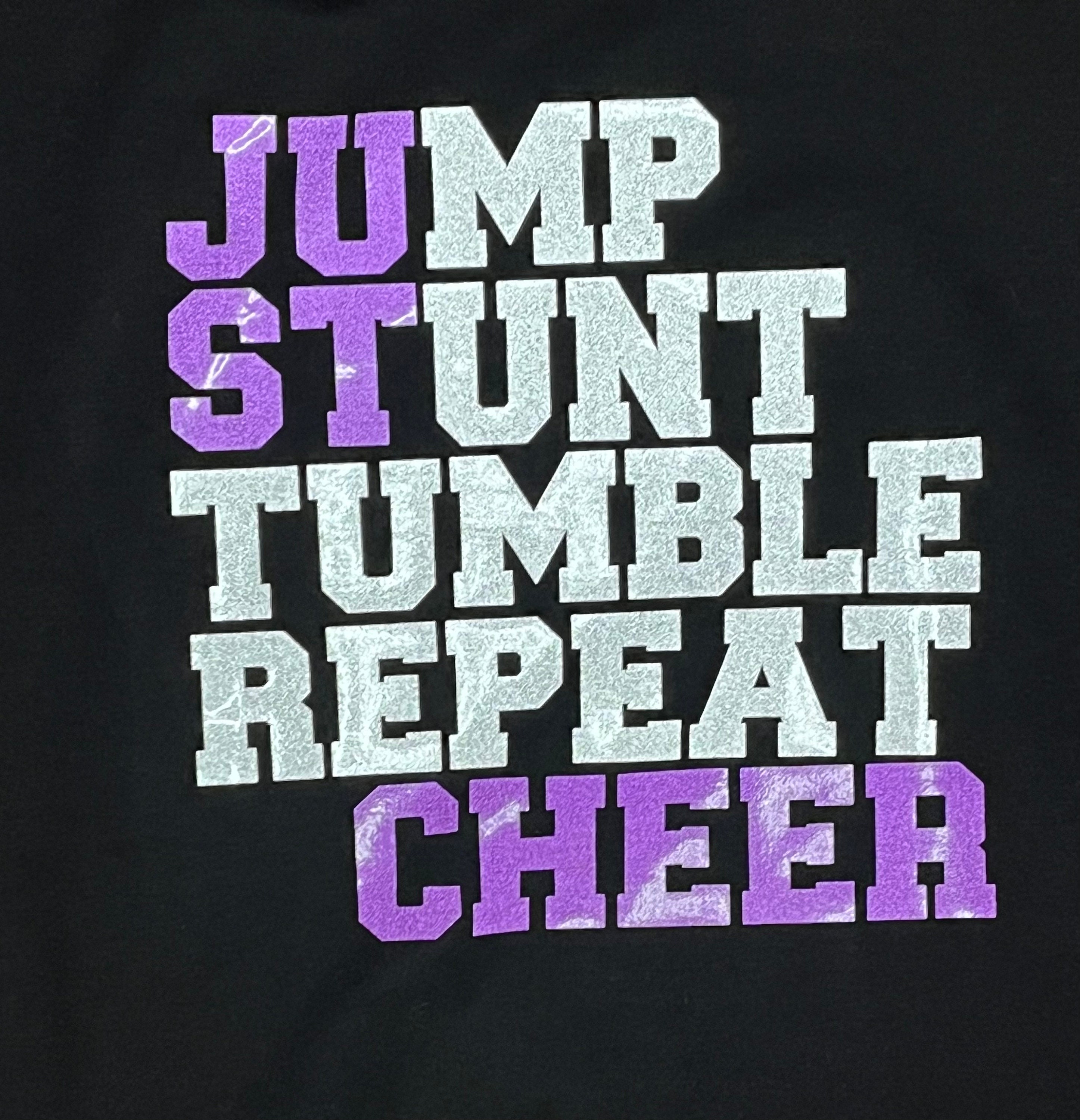 Saints Cheer Crew Neck Fleece Sweatshirt in Black With Purple ...