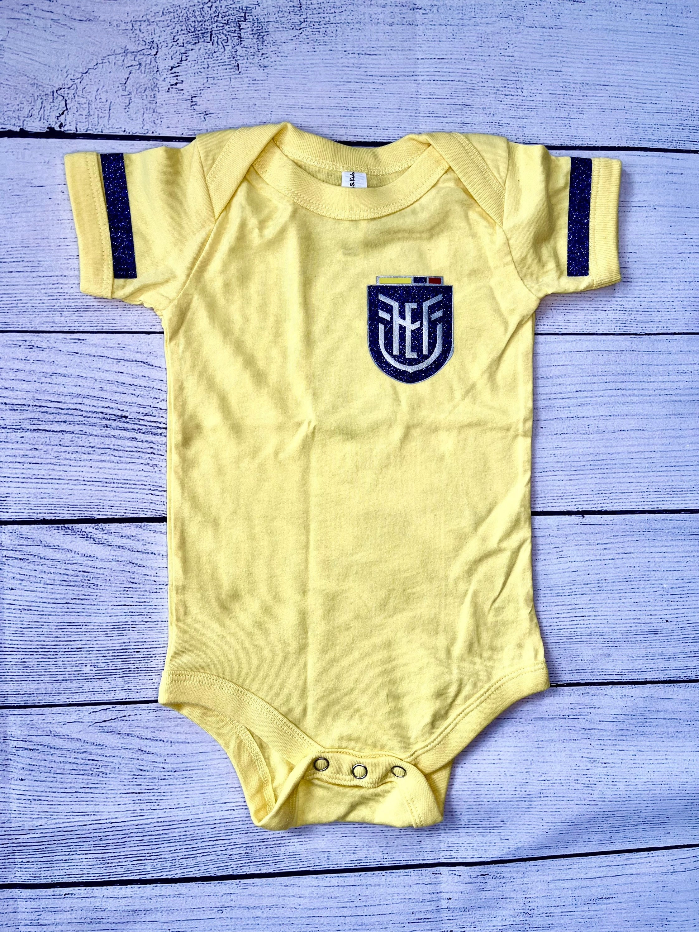 Personalized Baby Ecuador Soccer Jersey Baby Bodysuit Pajama by Bella ...