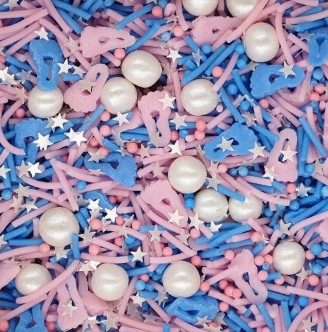 All Natural Sprinkles ~ Gender Reveal ~ Baby Shower Sprinkle Mix ~ Nut ...