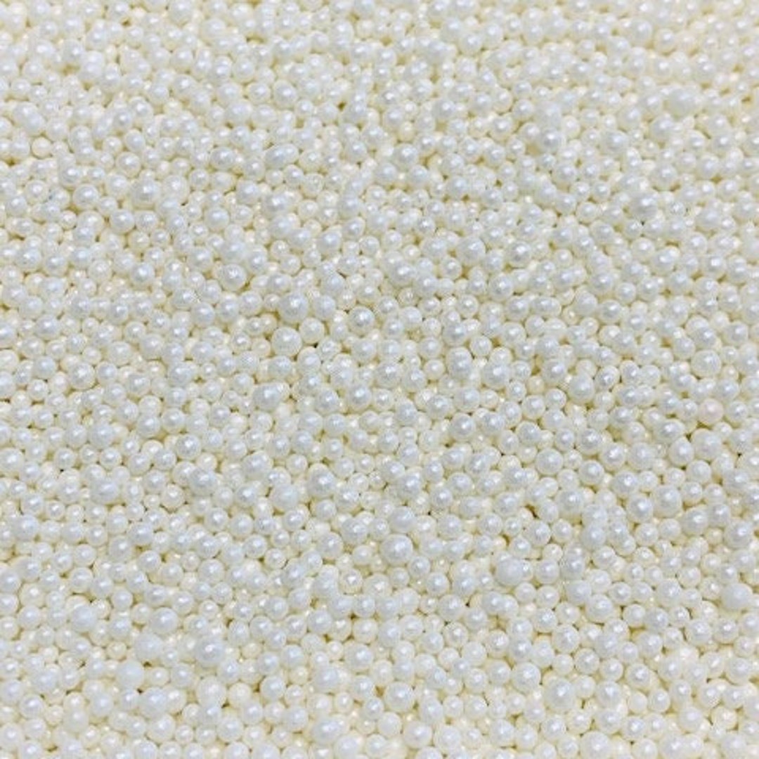 Pearly White Nonpareils ~ Shimmer White Nonpareils ~ Tiny White Ball ...