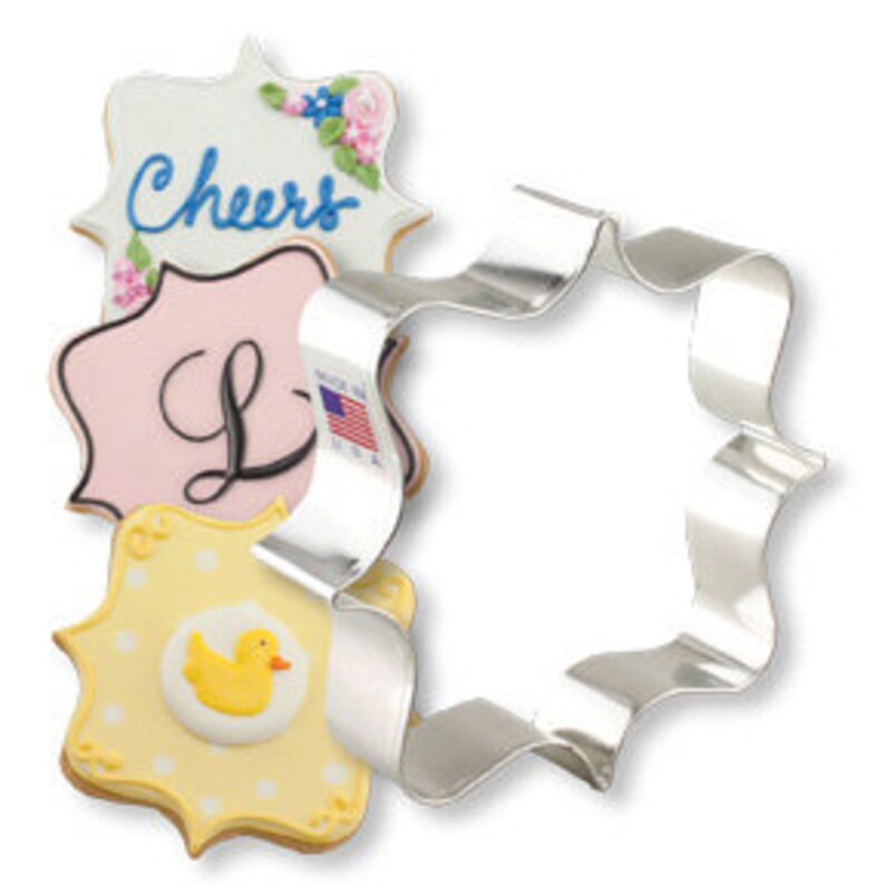 Square Plaque Cookie Cutter Metal Cookie Cutter Made in - Etsy