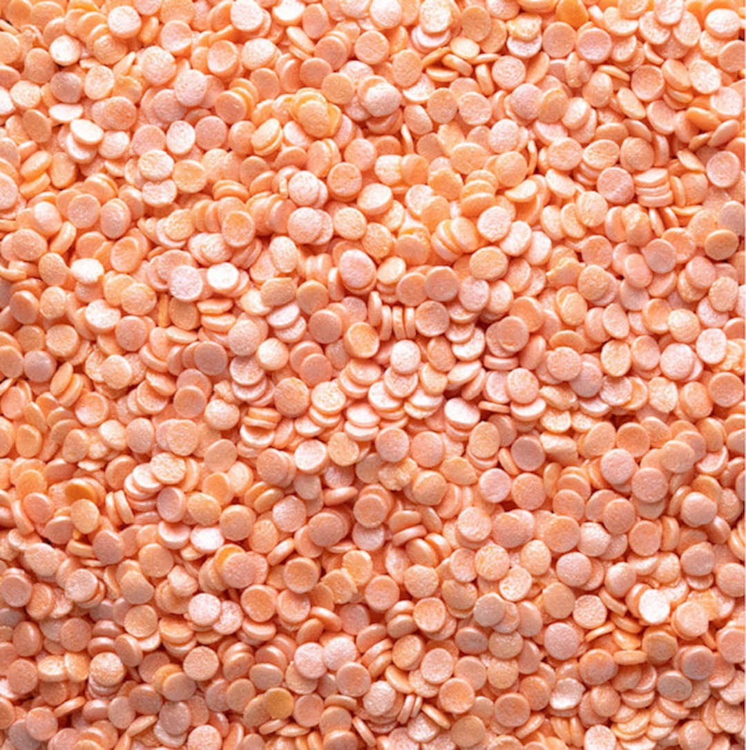 Edible Confetti ~ Pearl Rose Gold Confetti ~ Round Sprinkles ...