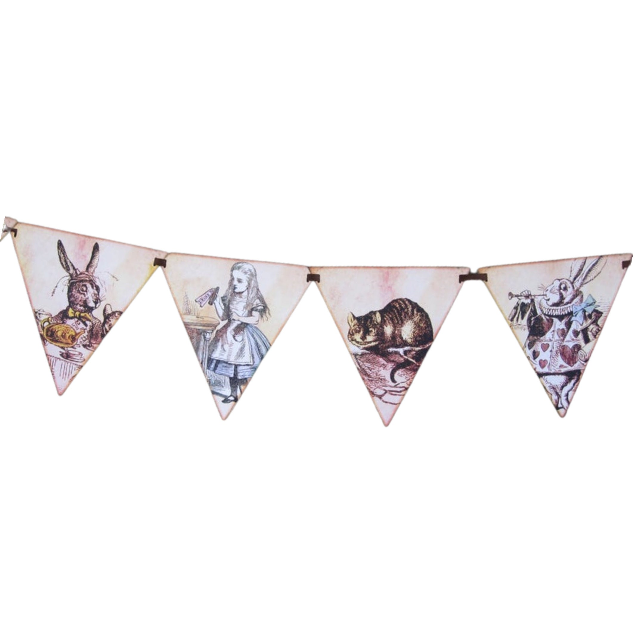 Alice in Wonderland Inspired Flag Pennant Banner - Etsy UK