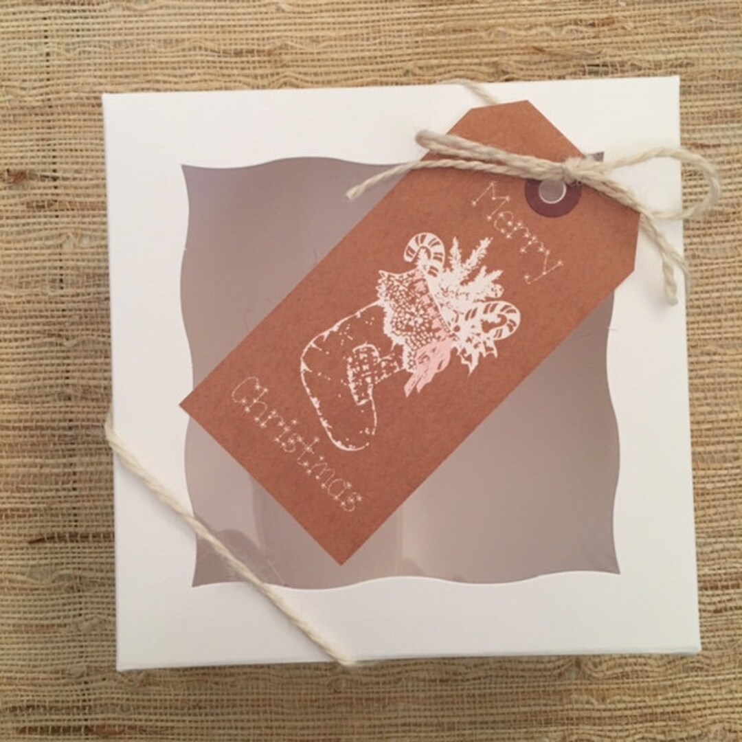 Bakery Box Gift Set ~ Cookie Box ~ Gift Tags ~ Jute Twine ~ White ...