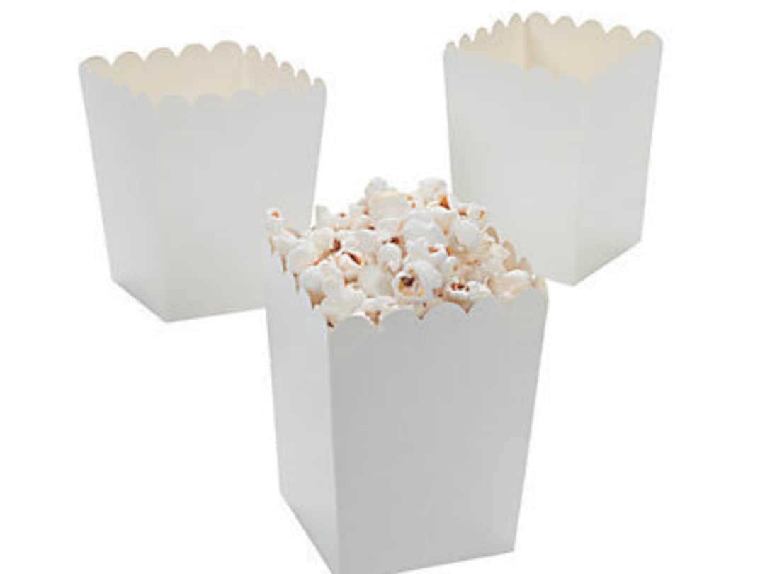 White Wedding Box ~ Popcorn Box ~ Mini ~ Wedding Favor Box ~ Set of 6 ...