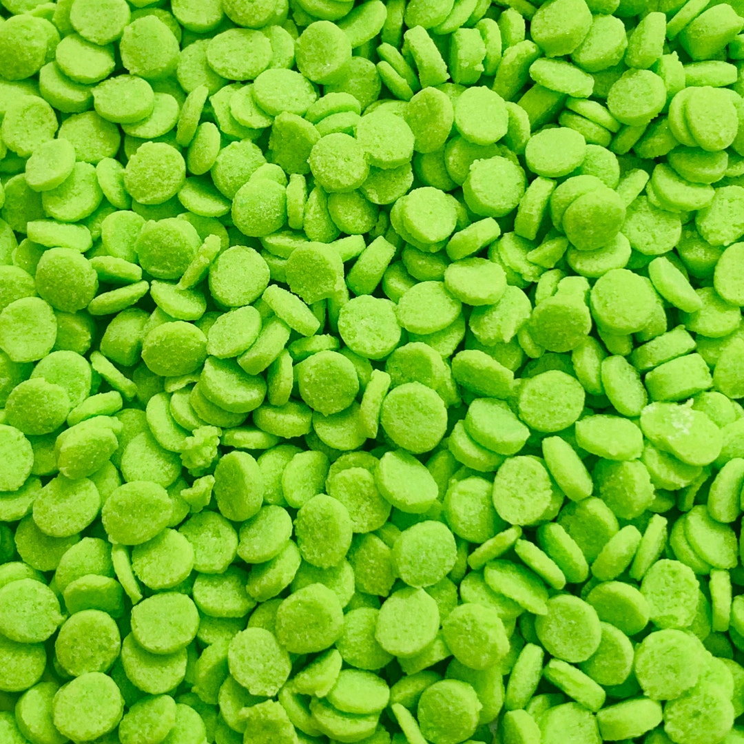 Edible Confetti ~ Lime Green Confetti ~ Round Sprinkles ~ Decorating ...