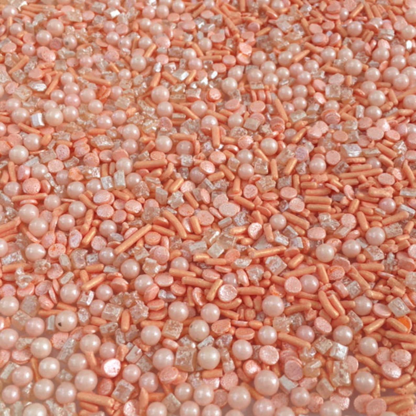 Peachy Rose Gold Sprinkles Cake Sprinkles Cupcake | Etsy