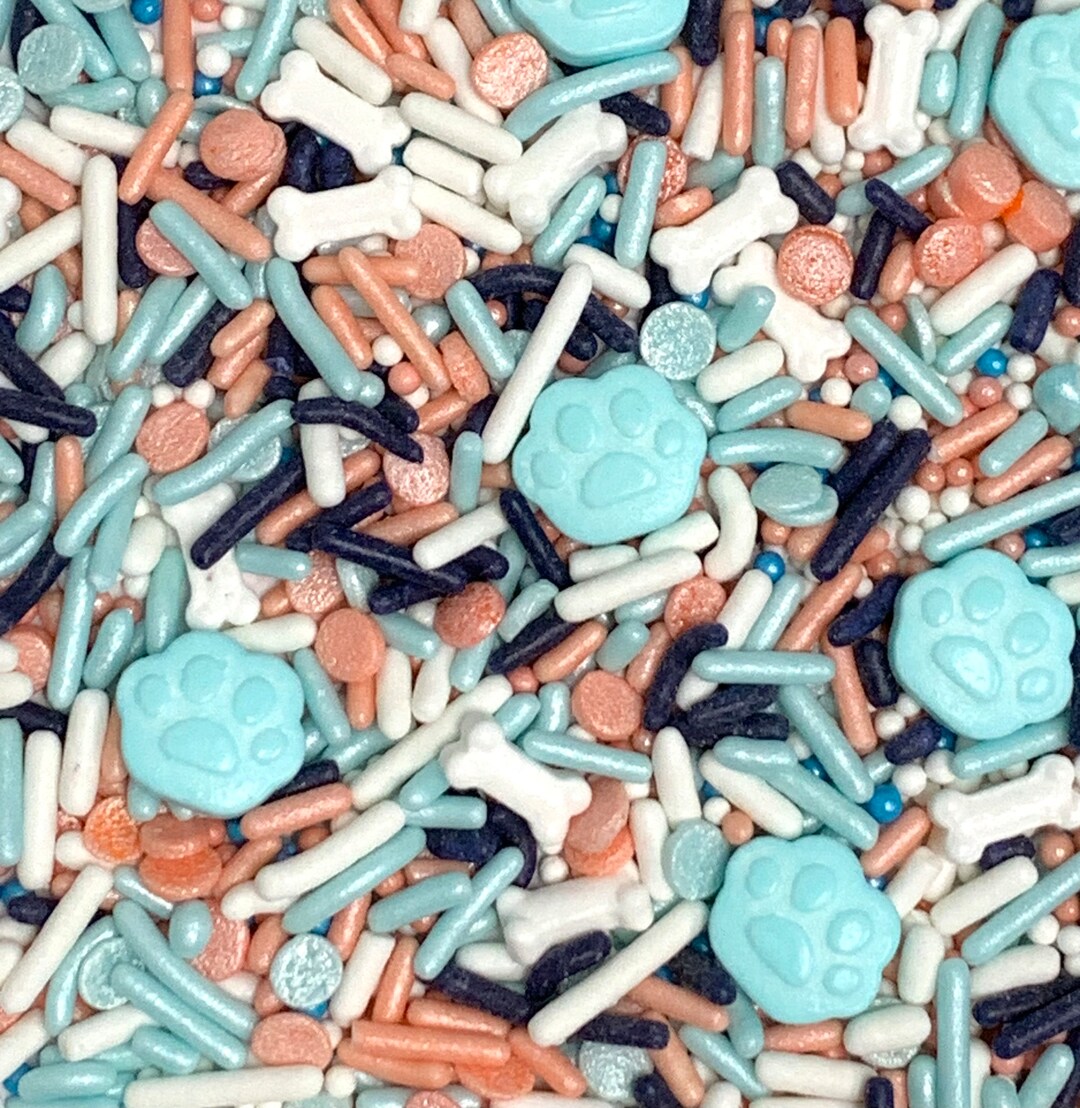 Blue Dog Sprinkles ~ Bluey Inspired ~ Dog Bone Sprinkles ~ Cupcake ...