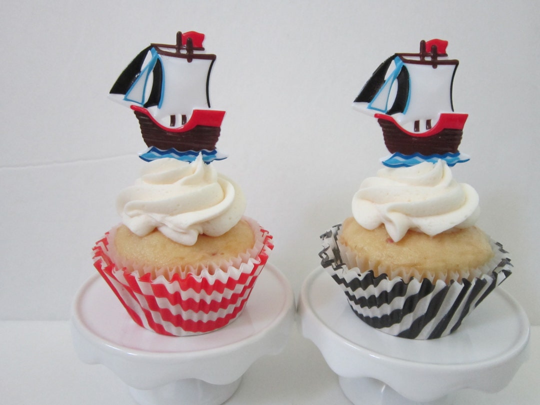 Barco Pirata Fiesta Pirata Toppers de Cupcakes - Etsy España