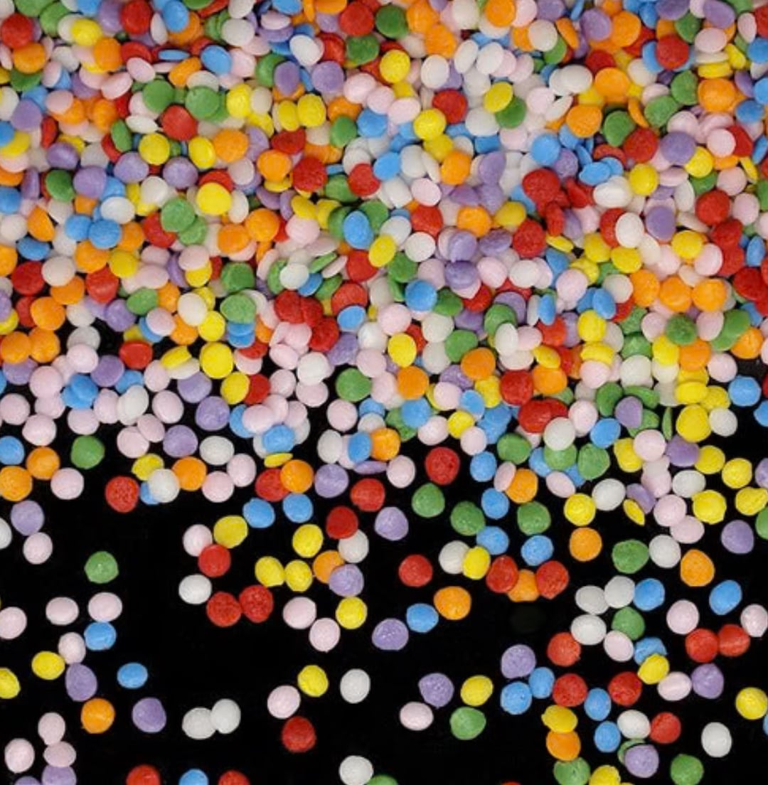 All Natural Sprinkles Rainbow Confetti Dots Rainbow Sprinkles Natural ...