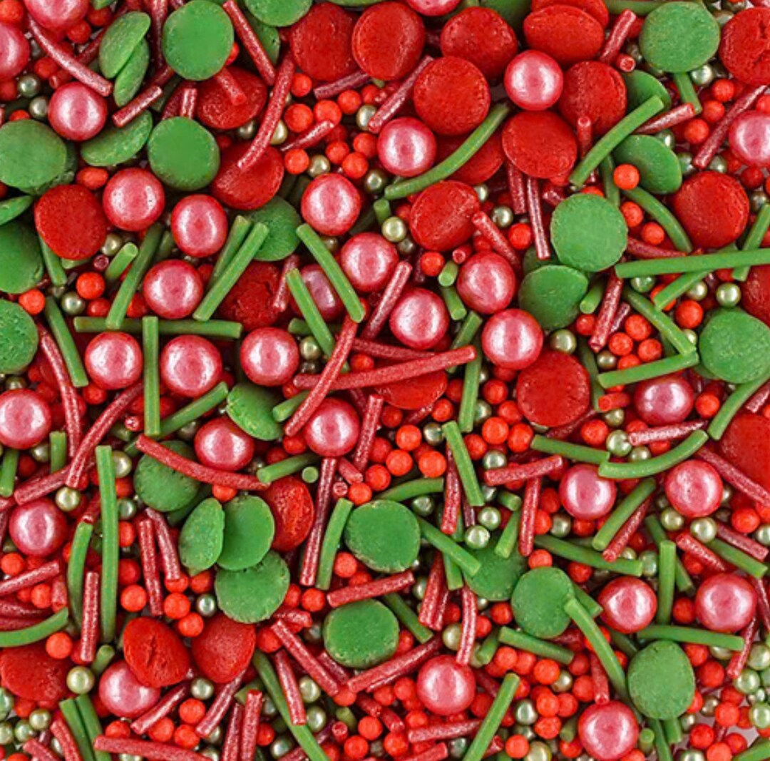 All Natural Sprinkles ~ First Noel ~ Red & Green Sprinkles ~ Natural ...