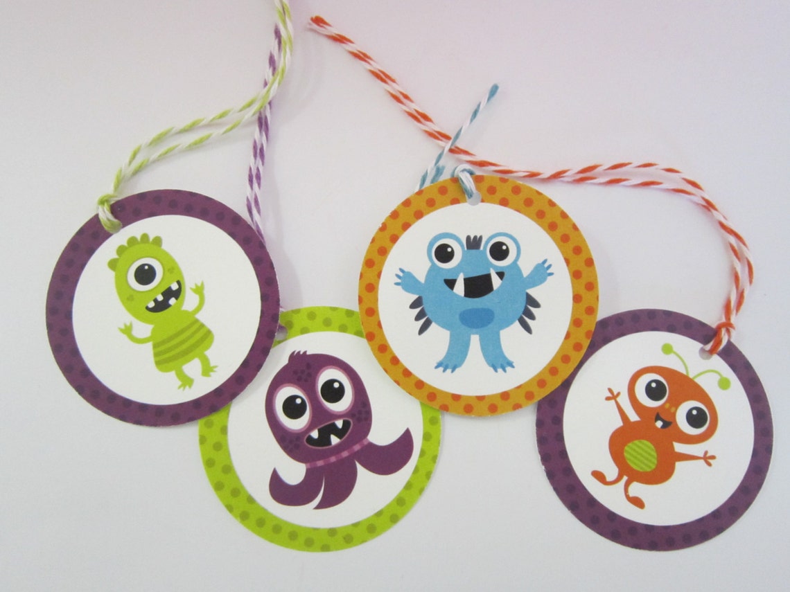 Monster Tags ~ Favor Tags ~ Gift Tags - Etsy