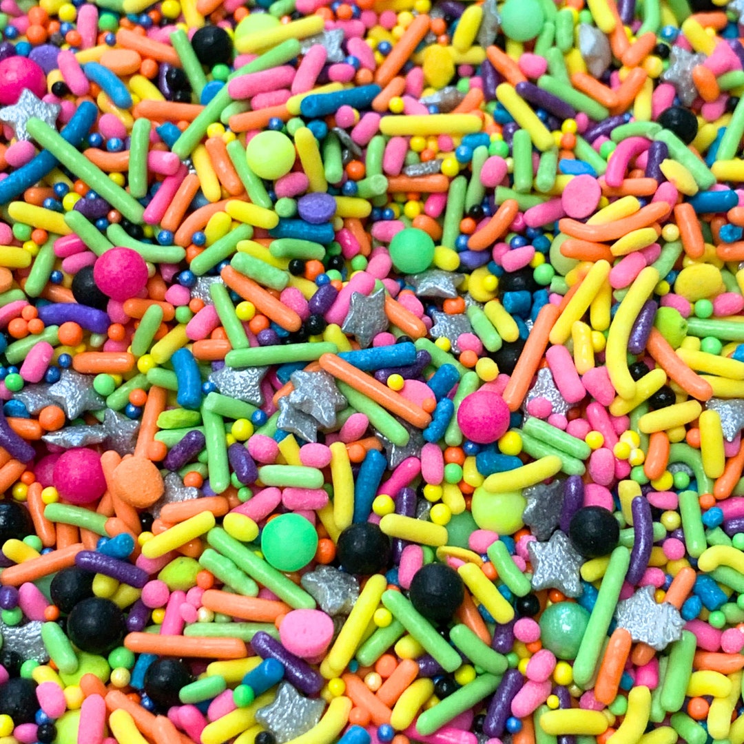 Neon 90's ~ Retro Sprinkles ~ Glow in the Dark ~ Cupcake Sprinkles ...