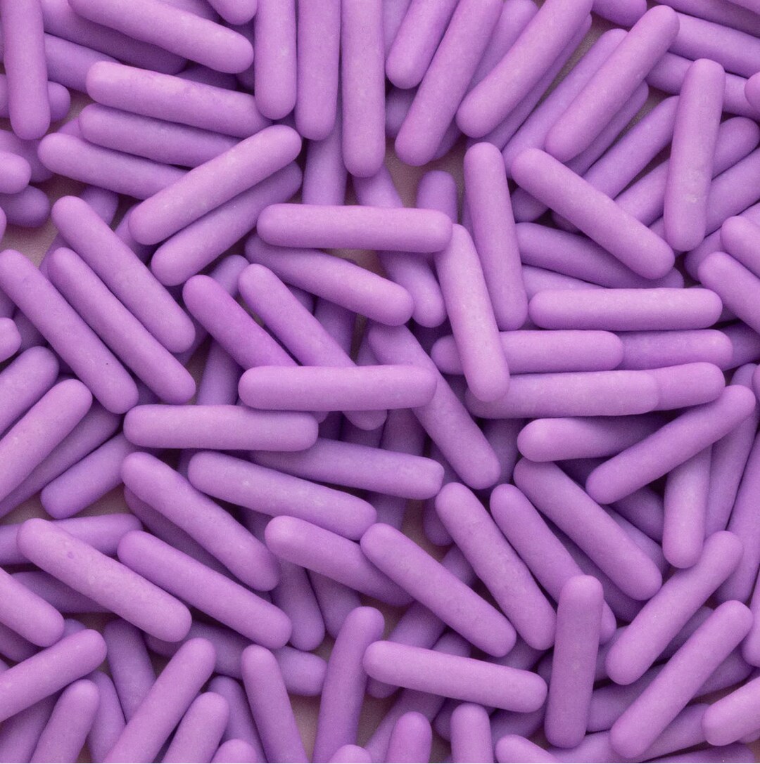 Purple Sugar Rods ~ Sprinkle Rods ~ Matte Rods ~ Cake Sprinkles ...