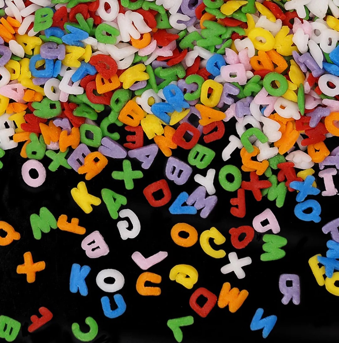 All Natural Sprinkles ~ Rainbow Alphabet ~ Rainbow Confetti ~ Natural ...