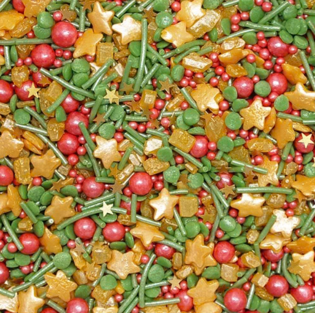 All Natural Sprinkles ~ Christmas Magic ~ Green Gold Red Sprinkles ...