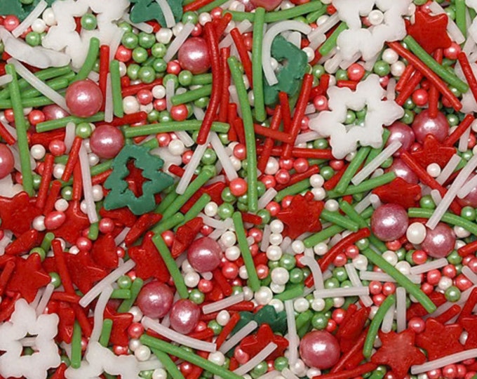 All Natural Sprinkles ~ Christmas Carol ~red White Green Sprinkles ...