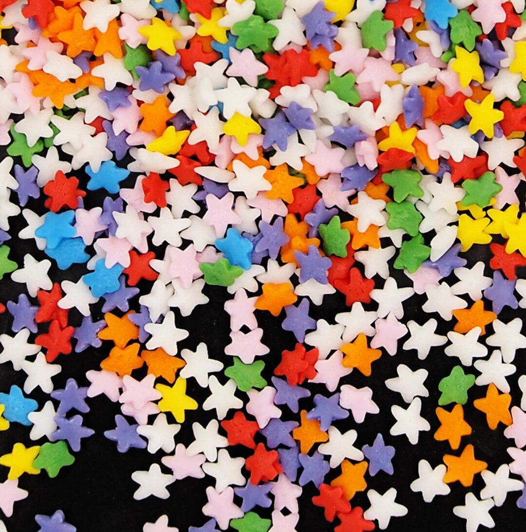 All Natural Sprinkles ~ Rainbow Stars ~ Rainbow Sprinkles ~ Natural ...