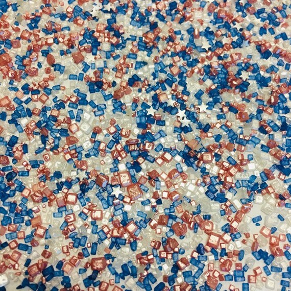 Cocktail Sugar Red White Blue Star Spangled Sugar | Etsy