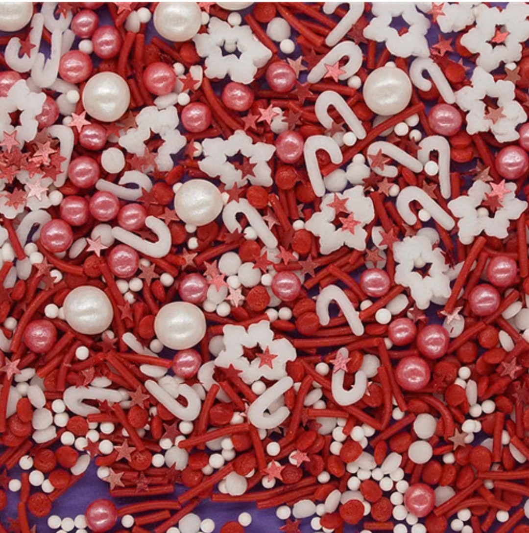 All Natural Sprinkles ~ Candy Cane ~ Red & White Sprinkles ~ Natural ...