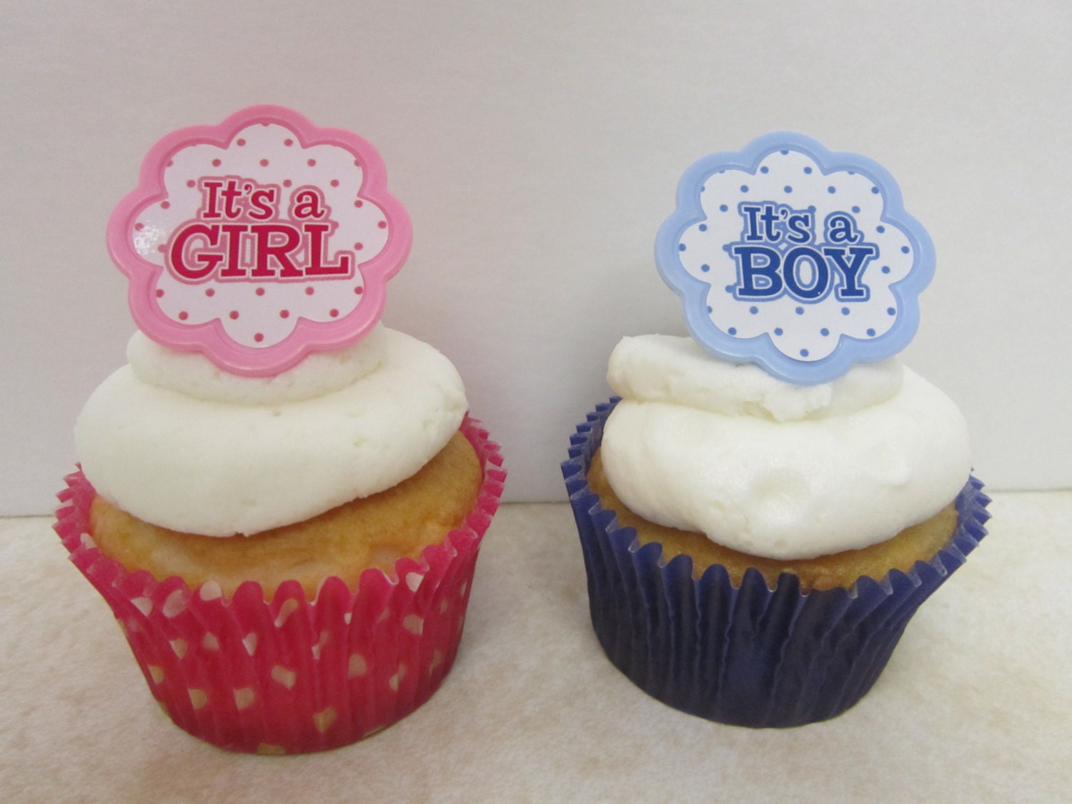 Gender Reveal ~ Cupcake Toppers ~ Baby Shower ~ Its a Boy ~ Its a Girl ...