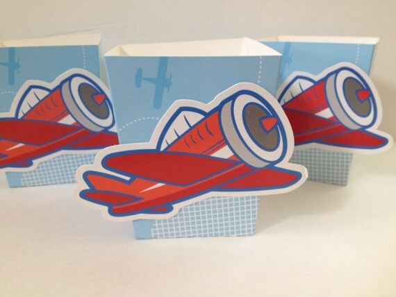 AirplaneBox ~ Favor Box ~ Popcorn Box ~ Candy Box ~ Set of 6 by DK ...
