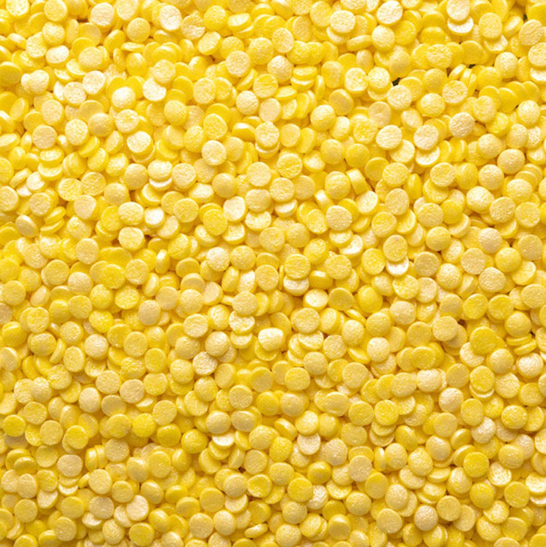 Edible Confetti ~ Yellow Pearl Confetti ~ Round Sprinkles ~ Decorating ...