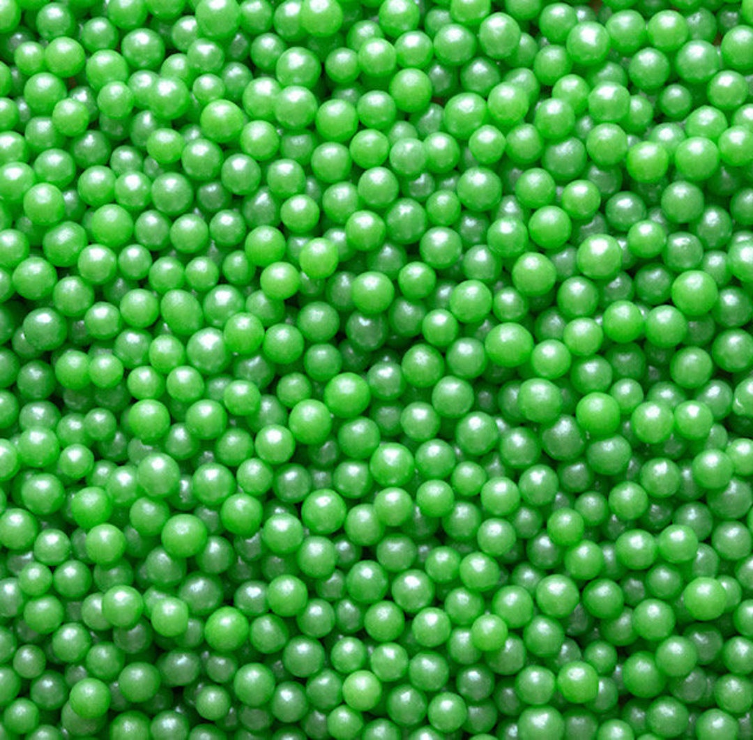 Sugar Pearls ~ Green Pearl ~ Pearl Beads ~ Edible Pearl Beads ~ Candy ...