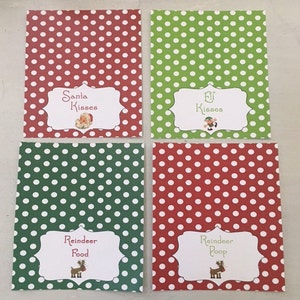 Christmas Treat Bag Toppers Christmas Favor Bags Christmas - Etsy
