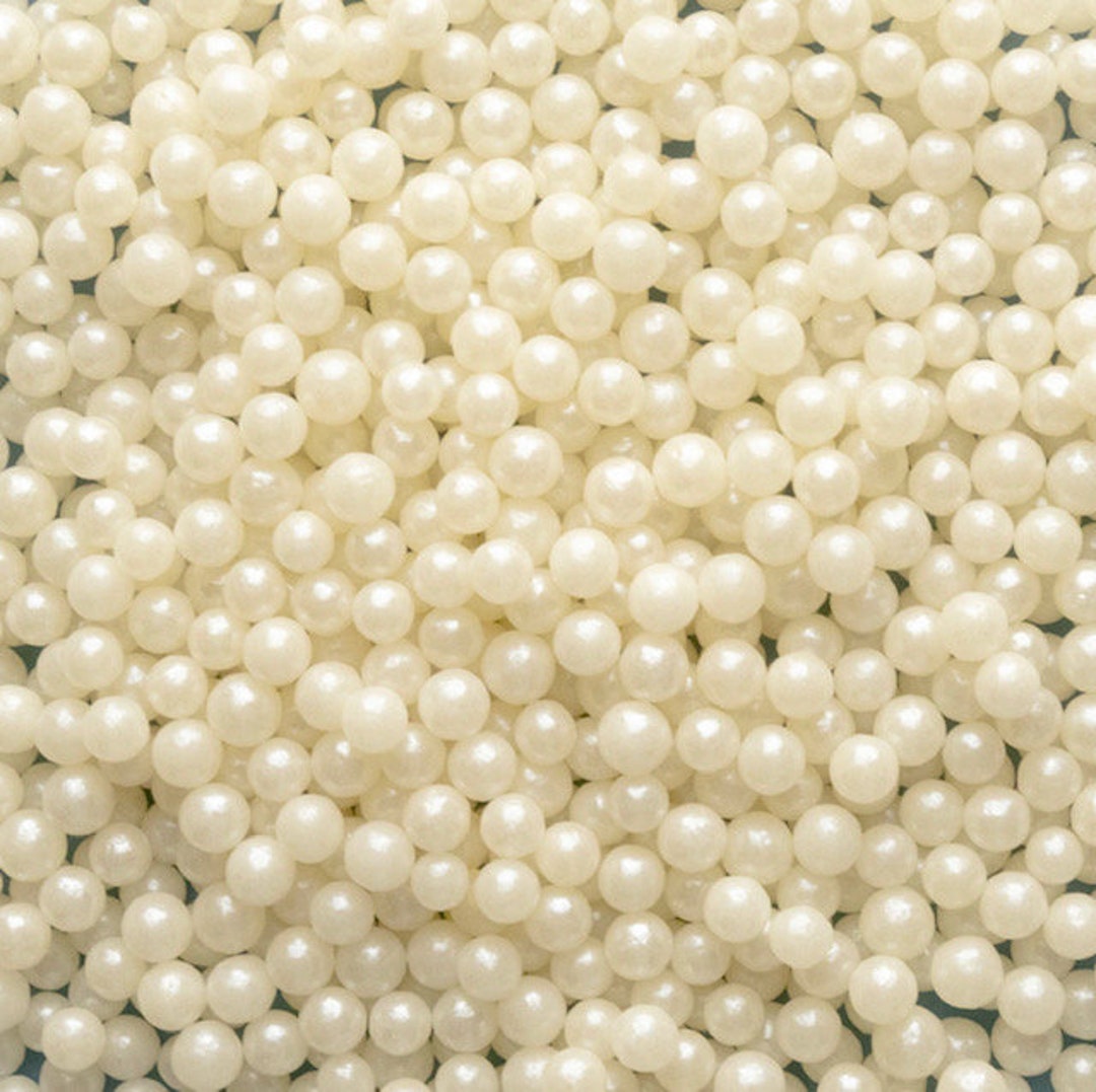 Sugar Pearls ~ White Pearl ~ Pearl Beads ~ Edible Pearl Beads ~ Candy ...