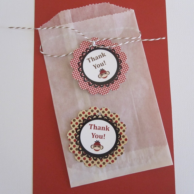 Sock Monkey Labels - Etsy