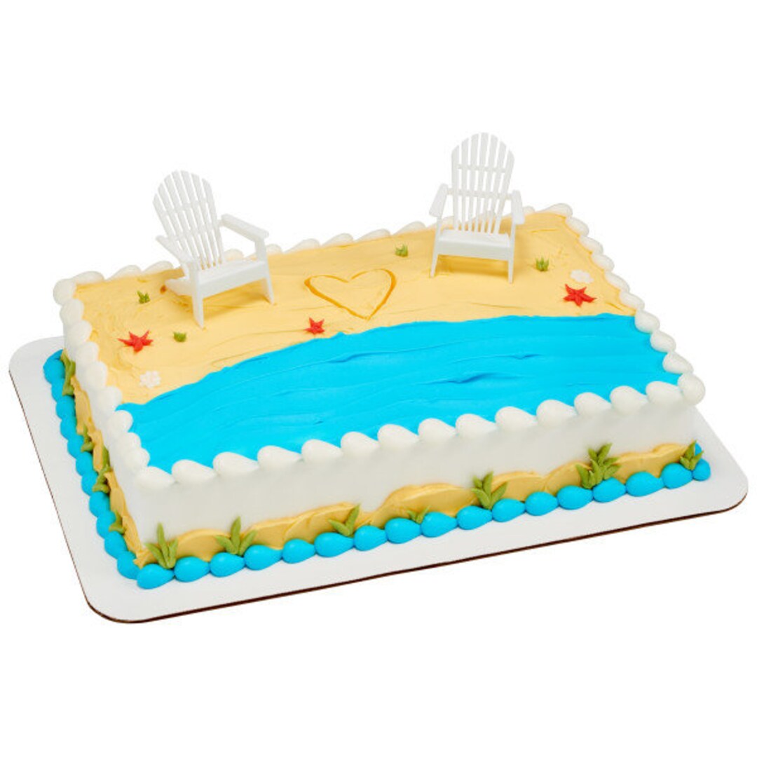 Beach Chairs Cake Toppers Beach Cake - Etsy