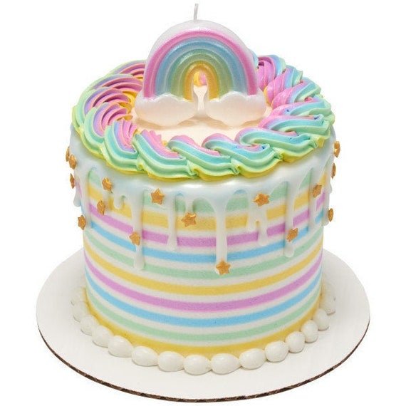 Rainbow Candle ~ Rainbow Shaped Candle ~ Rainbow Birthday Candle ~ Cake ...