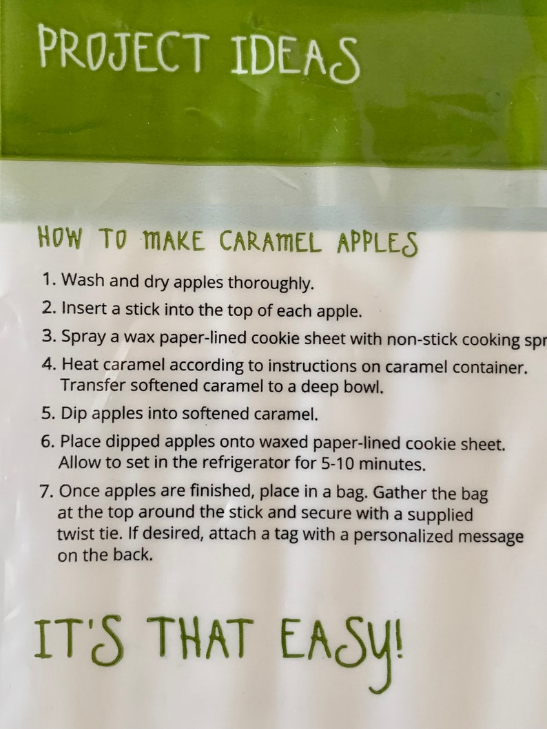 Apple Wrapper Kit ~ Caramel Wrappers ~ Candy Apples - Etsy