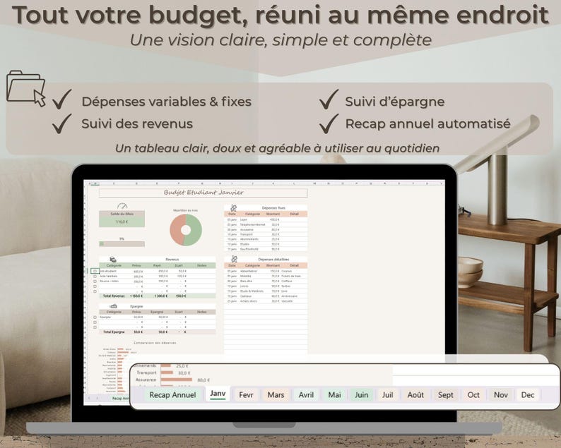 Student Budget 2026 | Excel and Google Sheets | Monthly and Annual ...