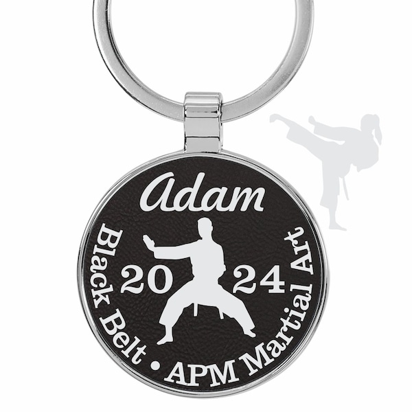 Karate Black Belt Keychain - Etsy