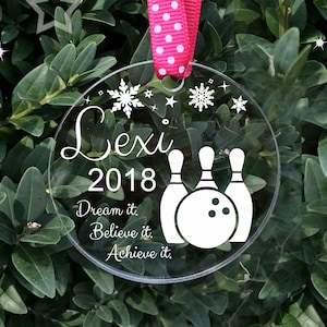 Bowling Ornament, Bowler Ornament, Bowling Gifts, Bowler Gifts, Gift ...