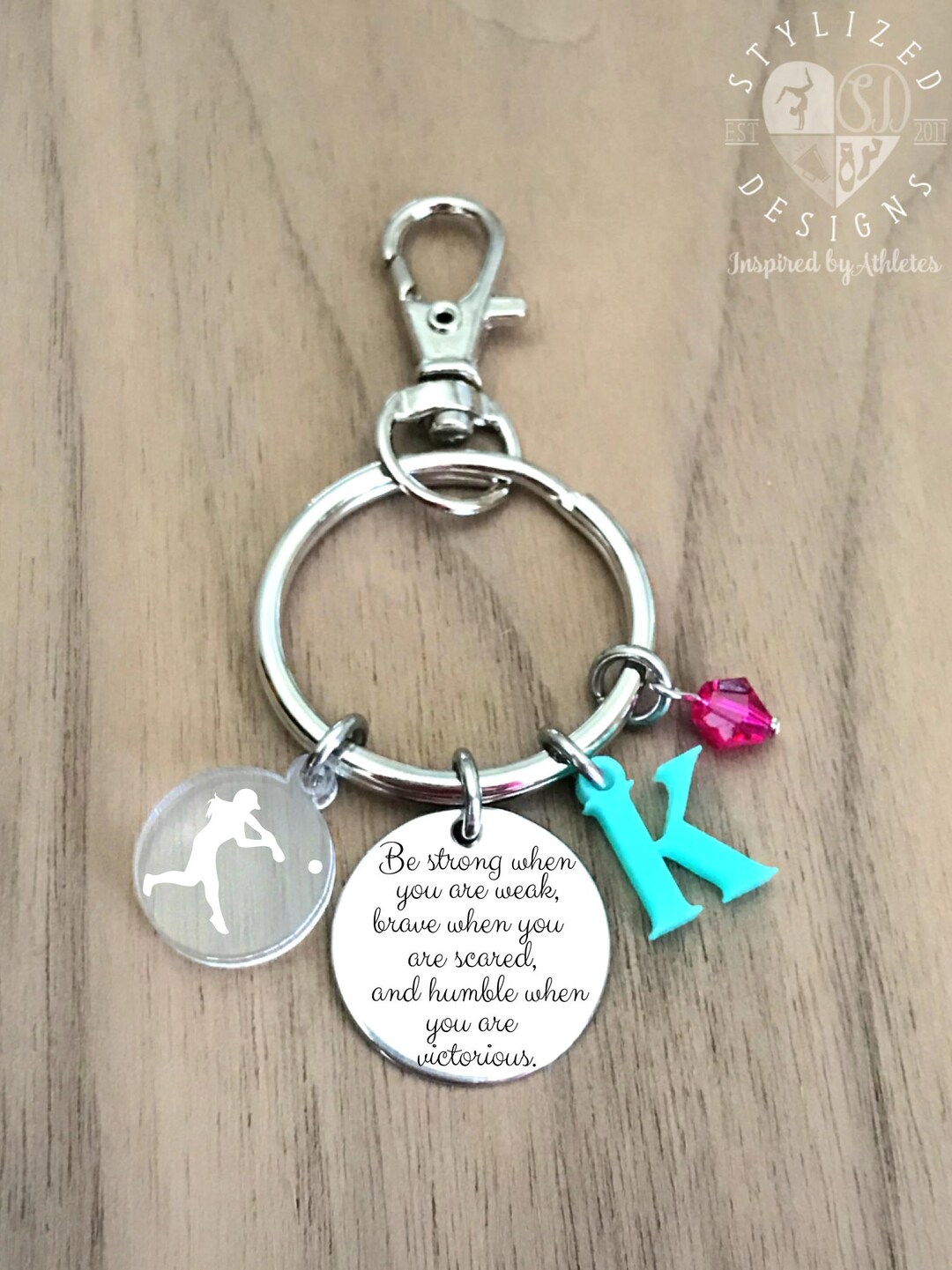 Softball Keychain, Softball Key Chain, Softball Keyring, Softball Key ...