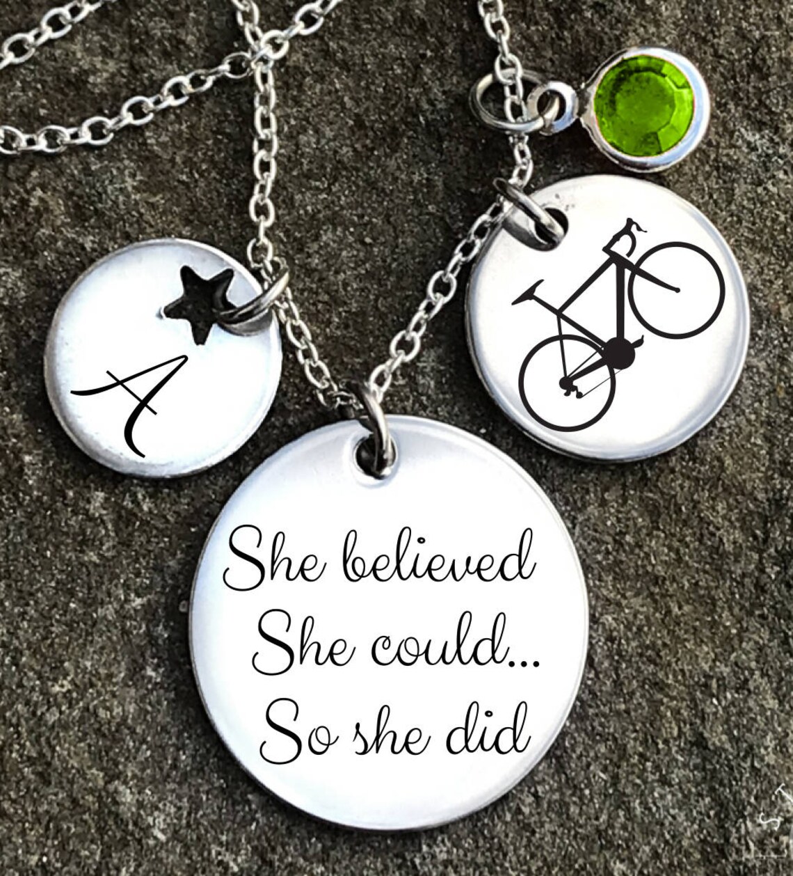 Cycling Necklace Cycling Jewelry Bicycle Necklace Bicycle | Etsy