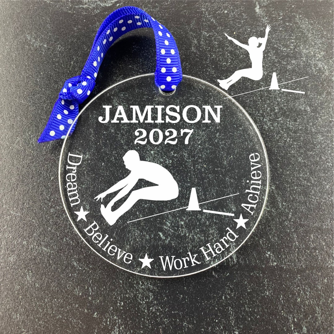 Boys Long Jump Ornament, Girls Long Jump Ornament, Long Jumper Ornament ...