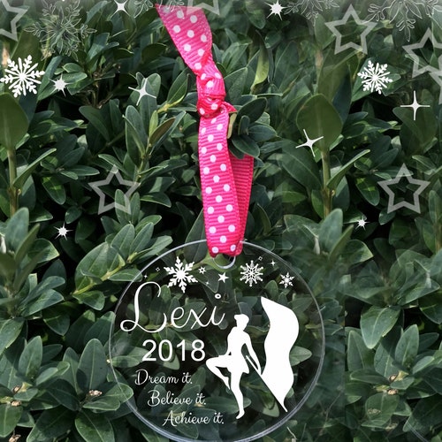 Color Guard Flag Girl Personalized Ornament Marching Band - Etsy