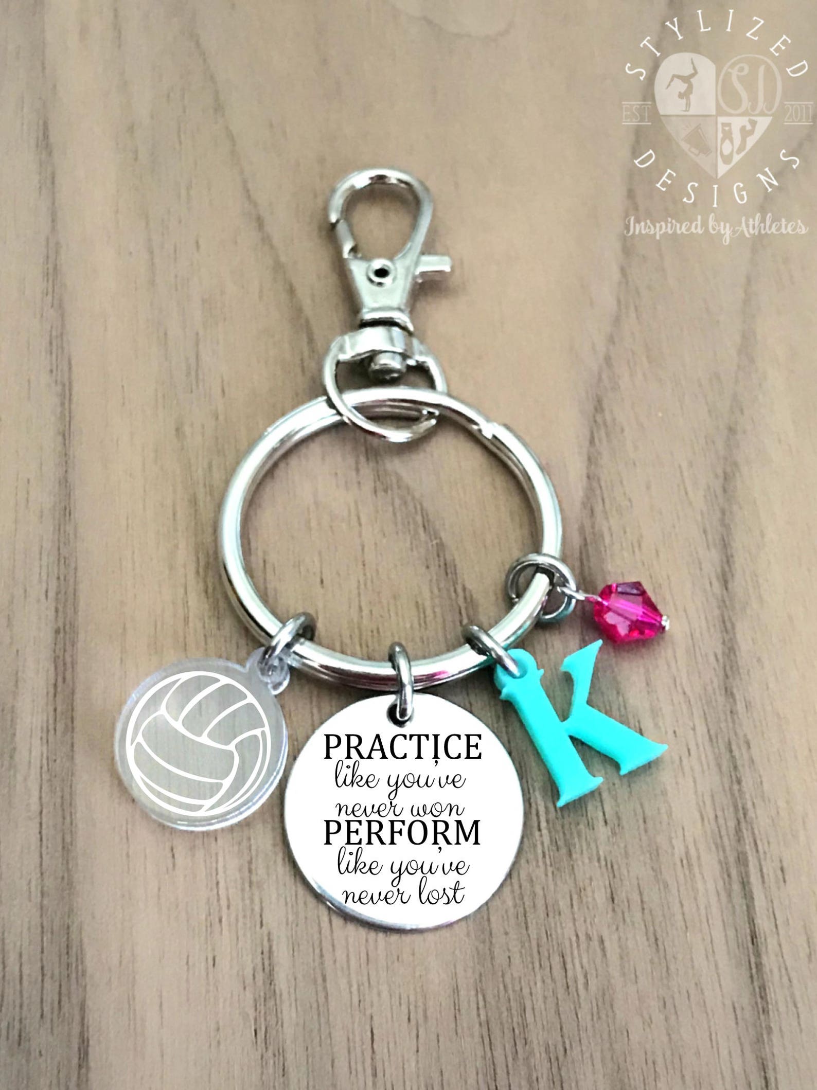Volleyball Keychain, Volleyball Keychain Personalized, Volleyball Key ...