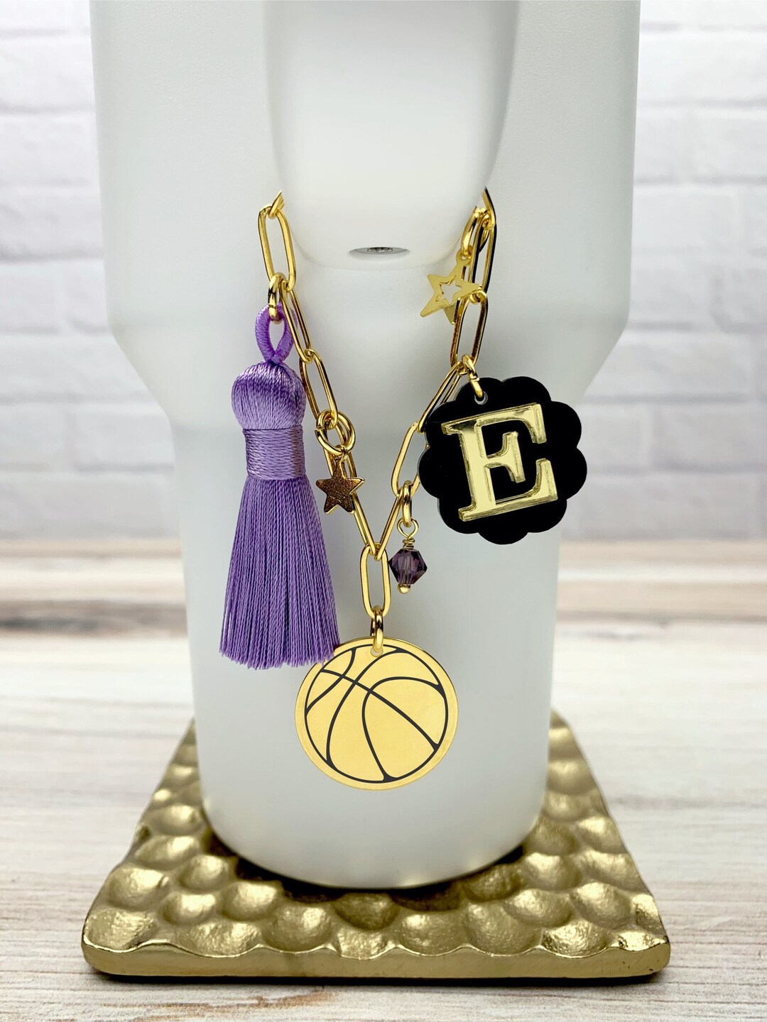 Girls Basketball Gifts, Tumbler Handle Charm, Basketball Tumbler ...
