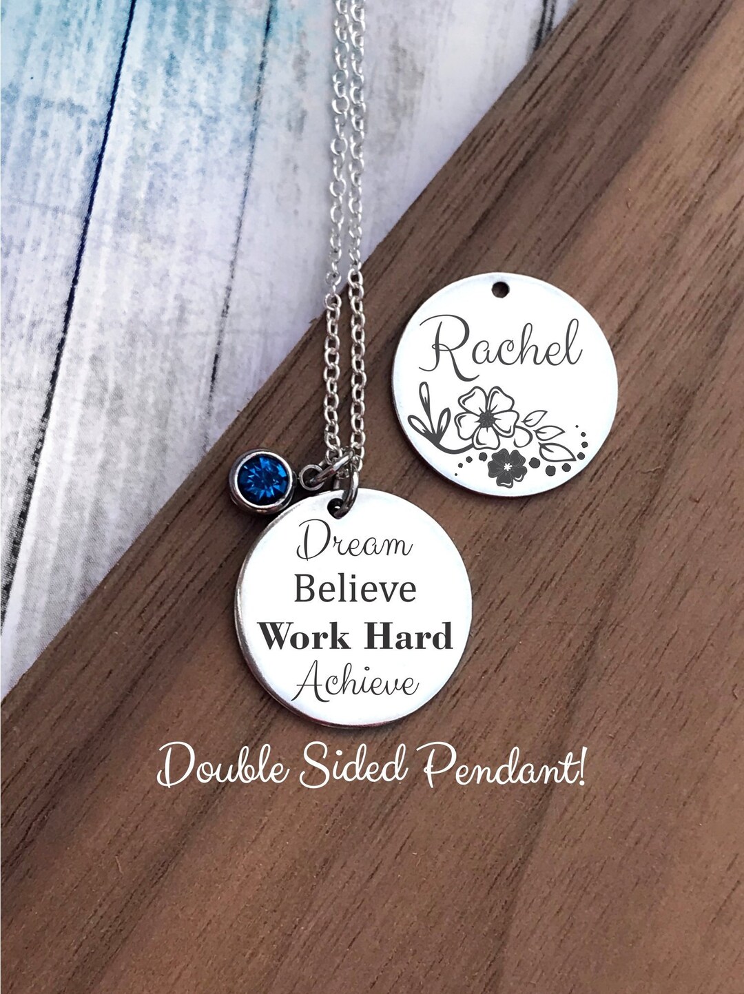 Inspirational Necklace, Message Necklace, Inspirational Gifts, Believe ...