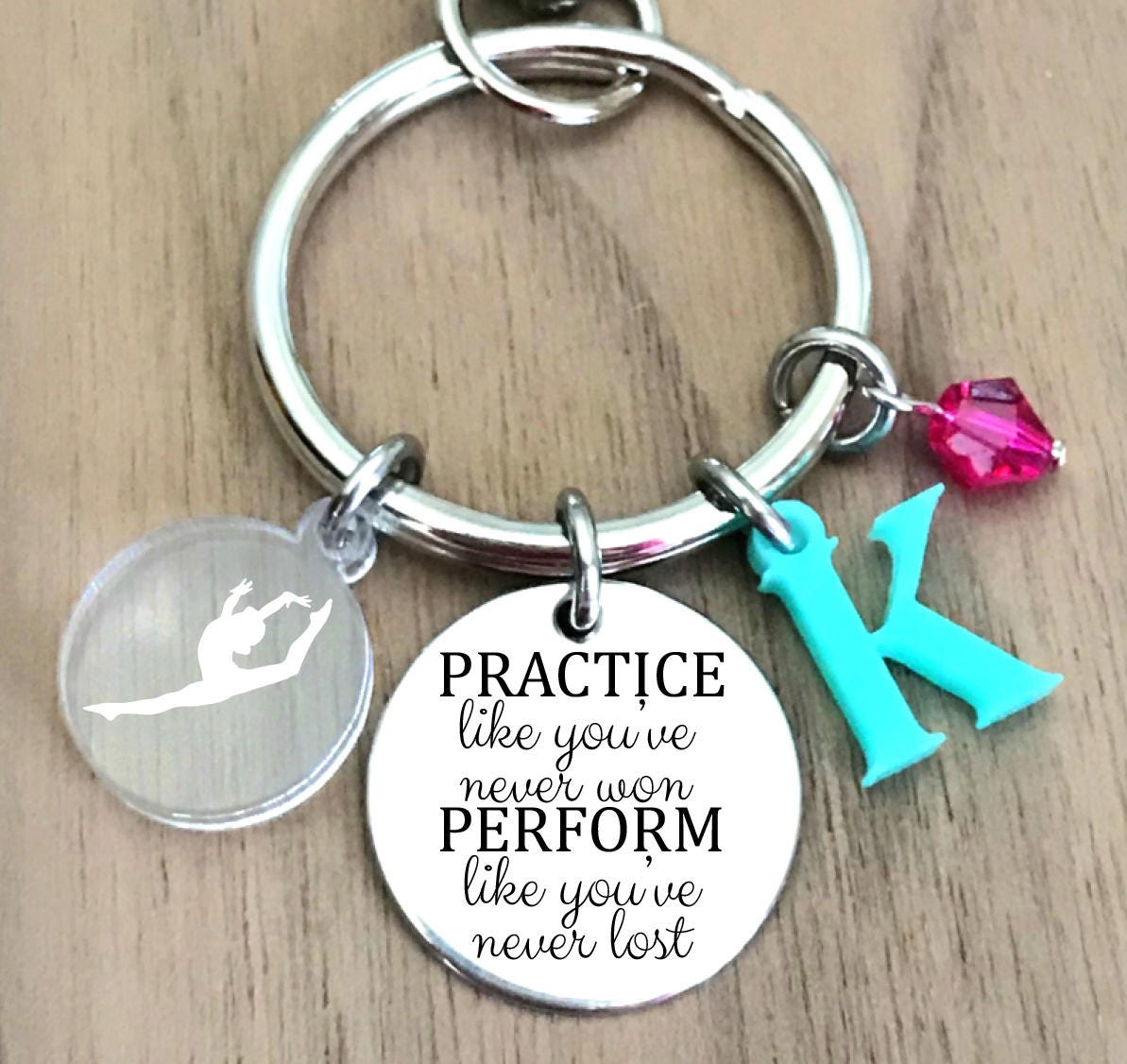 Gymnastics Keychain Gymnastics Key Chain Gymnast Keychain | Etsy