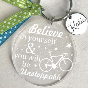 Cycling Keychain, Bike Keychain, Cyclist Keychain, Womens Cycling Gift ...