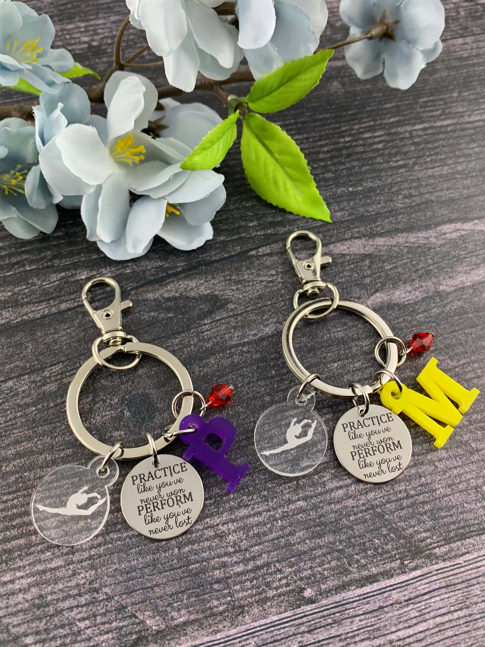 Gymnastics Keychain, Gymnastics Key Chain, Gymnast Keychain, Gymnast ...