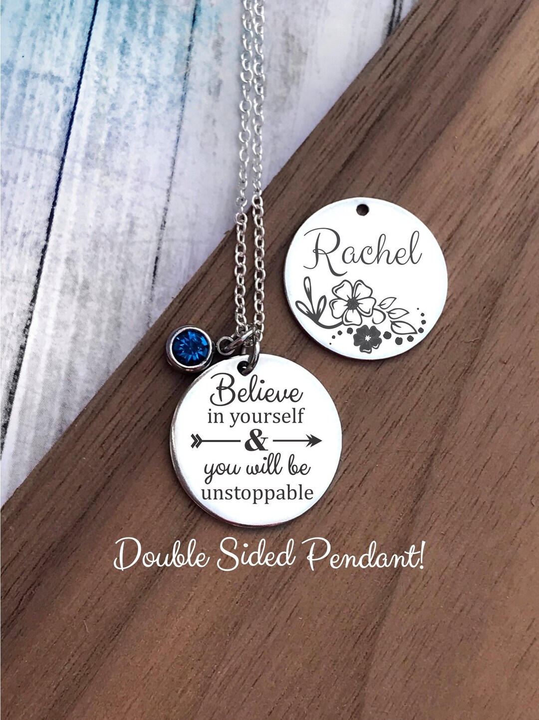 Inspirational Necklace, Message Necklace, Inspirational Gifts, Believe ...