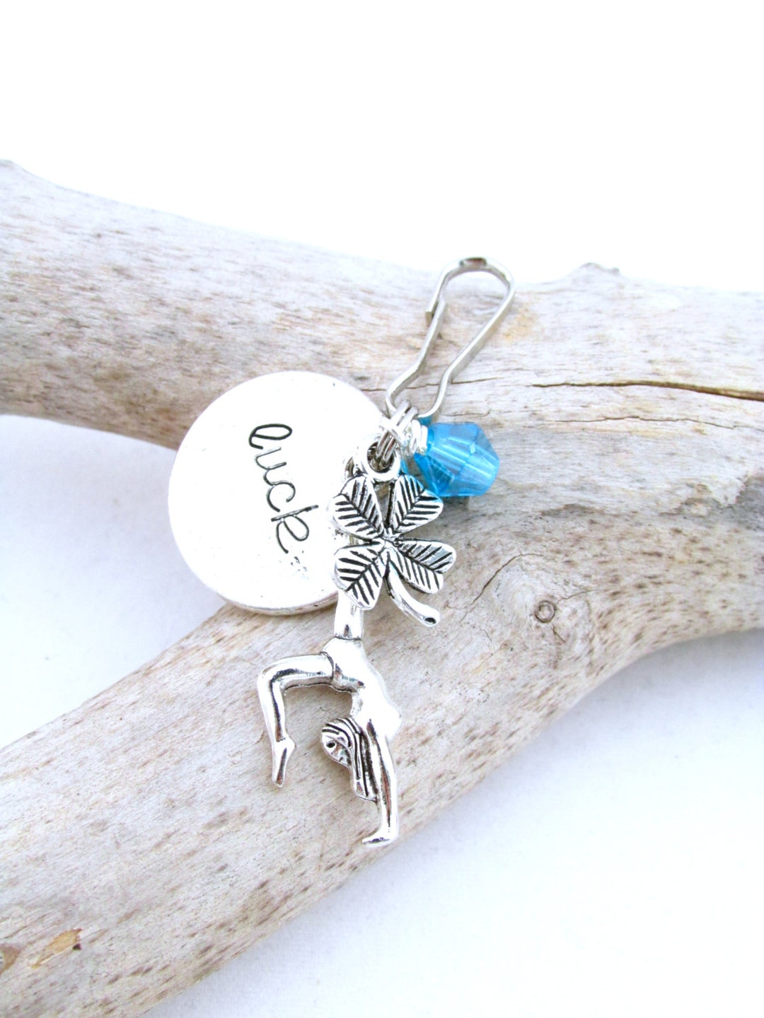 Good Luck Zipper Pull, Gymnastics Bag Charm, Lucky Gymnast Gift ...