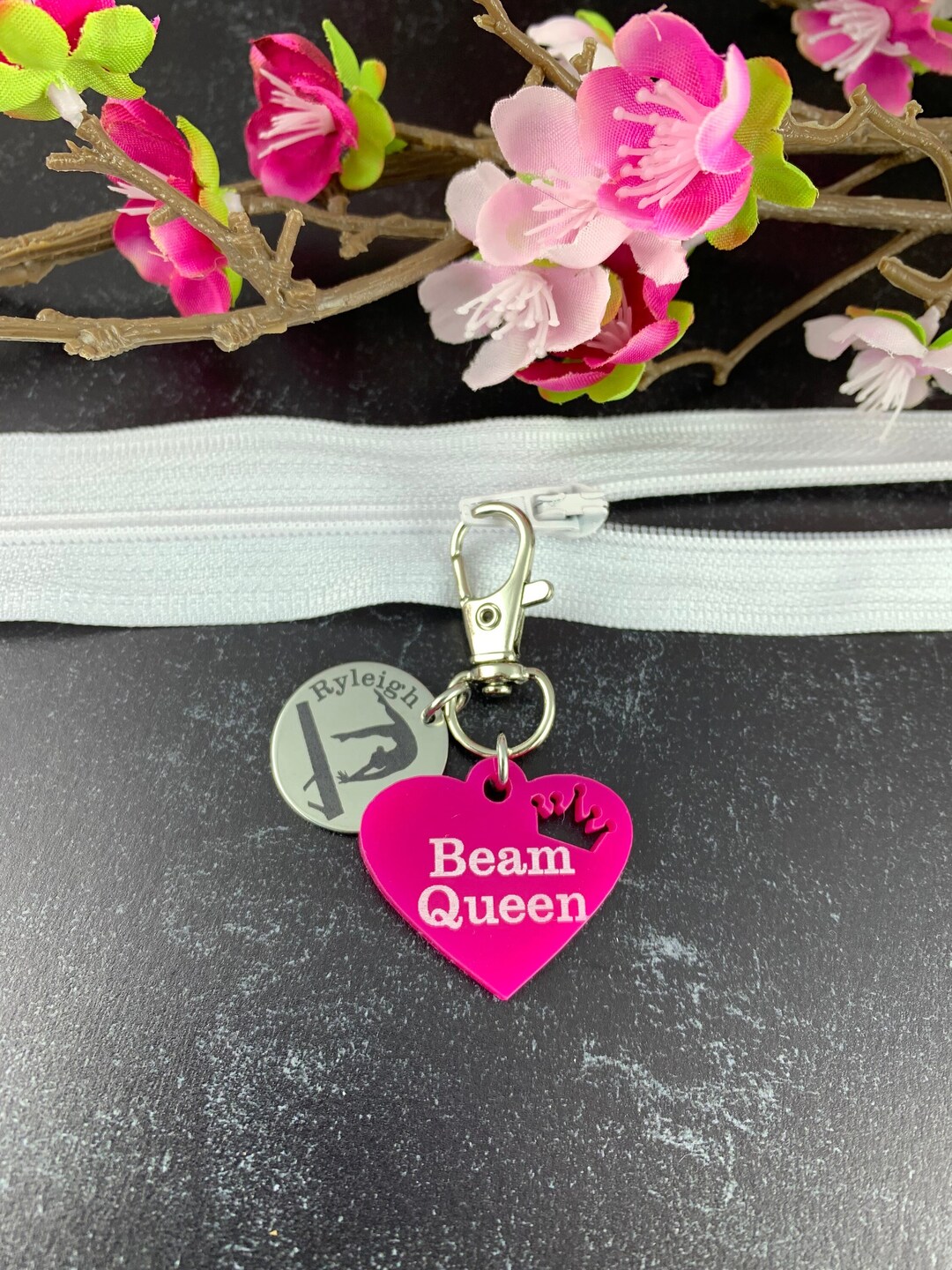Beam Queen, Gymnast Gift, Gymnastics Zipper Pull, Gymnastics Gift, Gymnastics Gifts for Girls ...